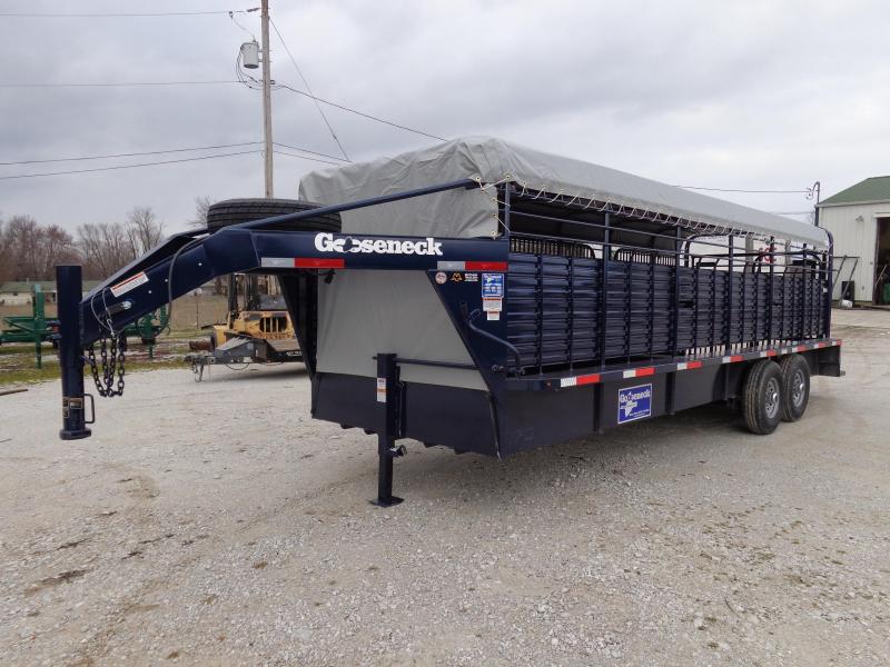 Gooseneck Brand 24' x 6'8 Gooseneck Indigo Blue Metallic W/ light Gray ...